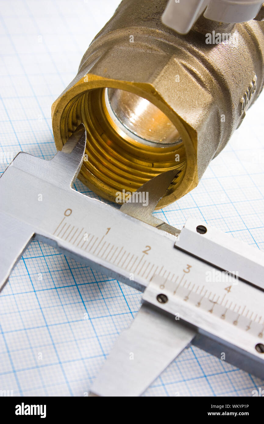details of the pipeline on the graph paper Stock Photo - Alamy