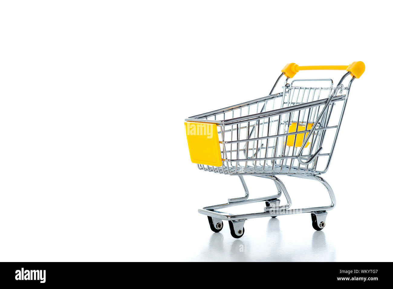 Empty shopping cart, isolated on white Stock Photo - Alamy