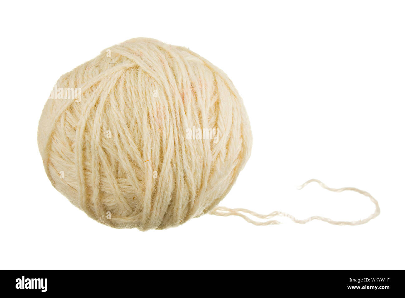 Ball of wool is isolated on a white background Stock Photo - Alamy