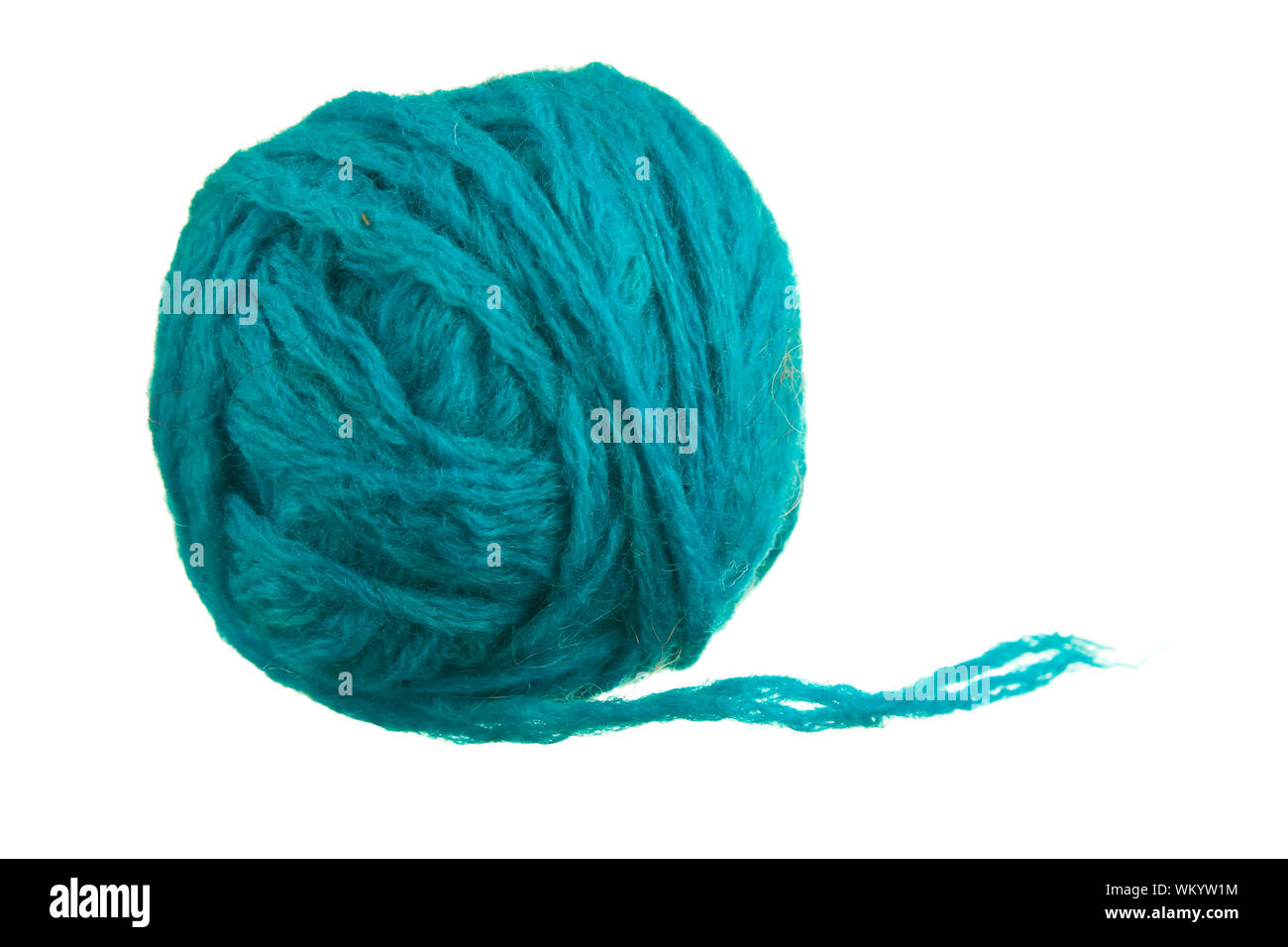 Ball of wool is isolated on a white background Stock Photo - Alamy