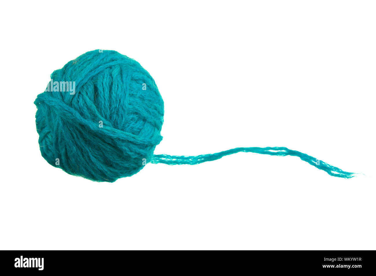Ball of wool is isolated on a white background Stock Photo - Alamy