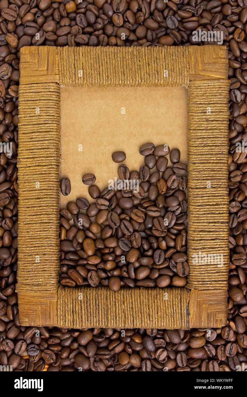 frame for photo with coffee beans Stock Photo - Alamy