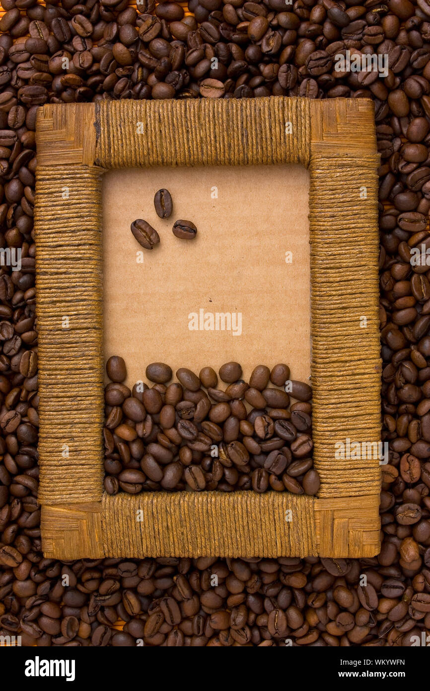 frame for photo with coffee beans Stock Photo - Alamy