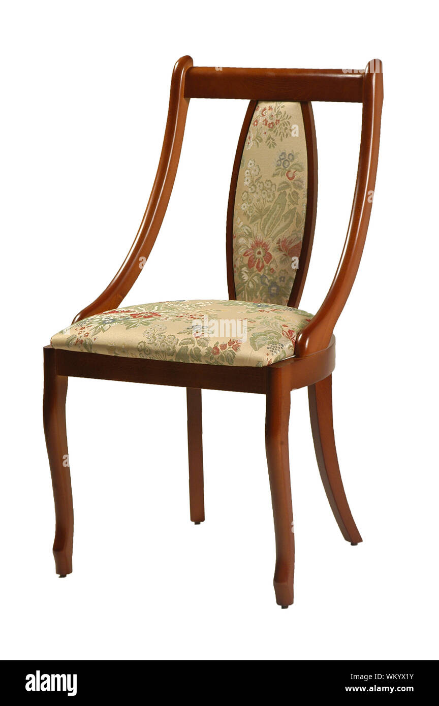 Wood chair isolated on white background Stock Photo - Alamy