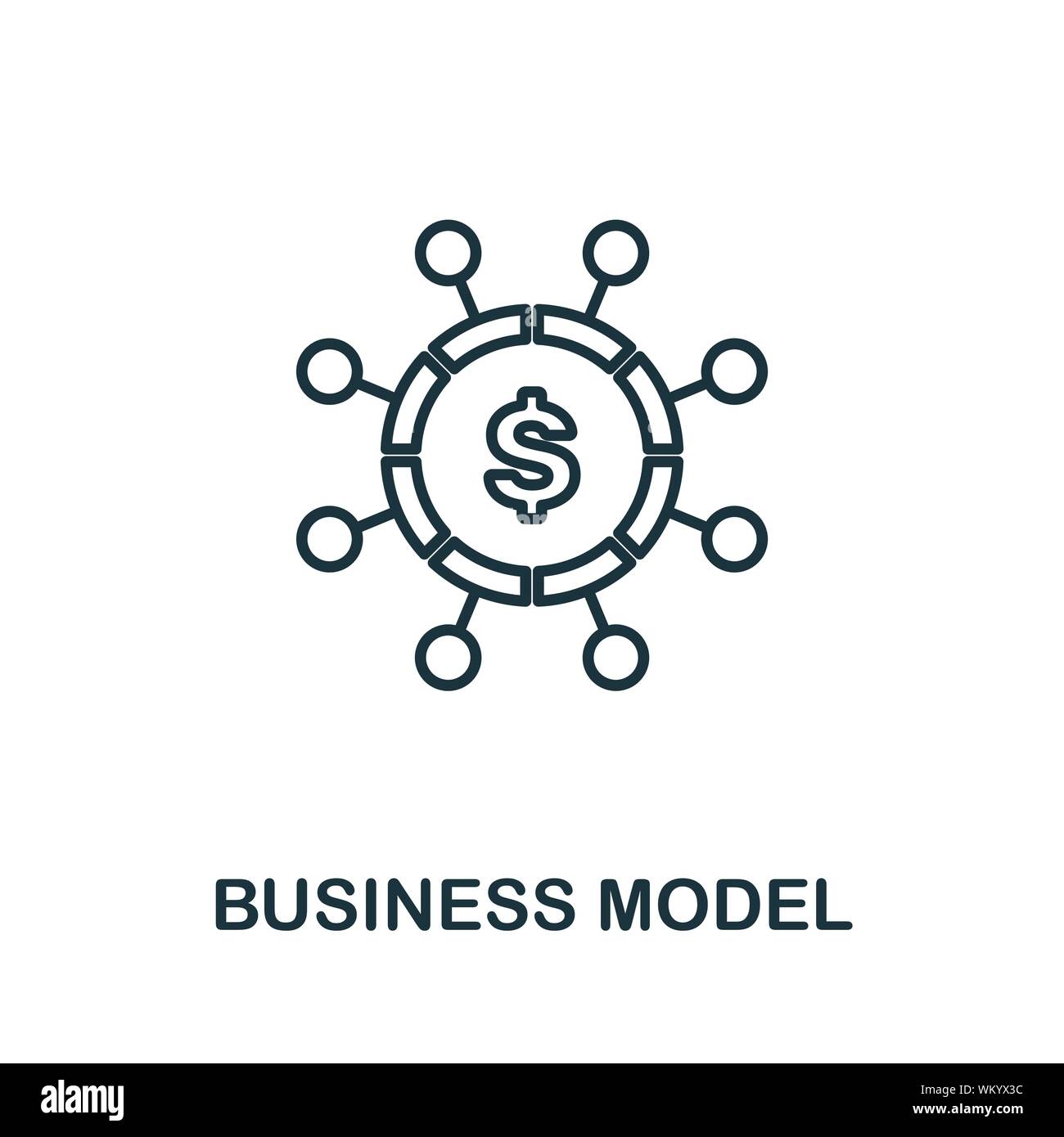 Business Model outline icon. Thin line concept element from fintech ...