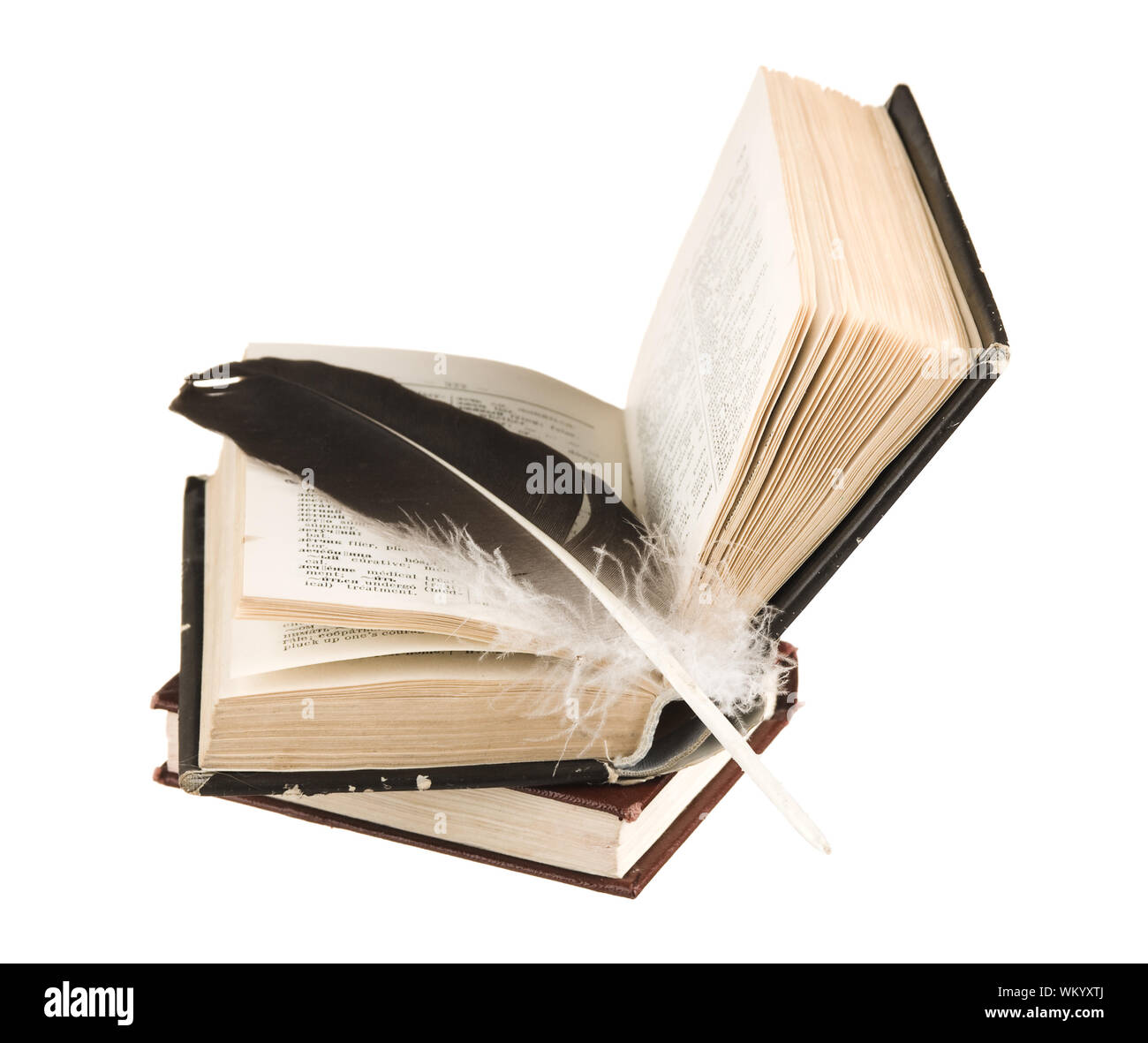 Launched the book with a pen isolated on white background Stock Photo ...