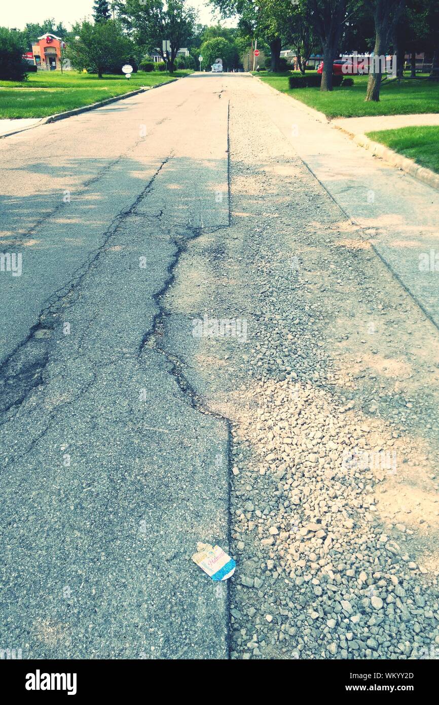 Damaged street hi-res stock photography and images - Alamy