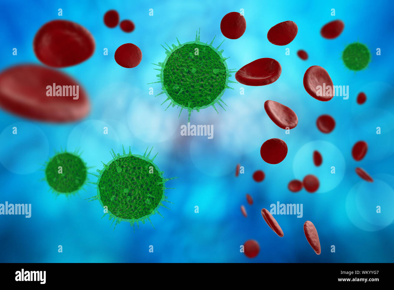 Aids Cells Under Microscope