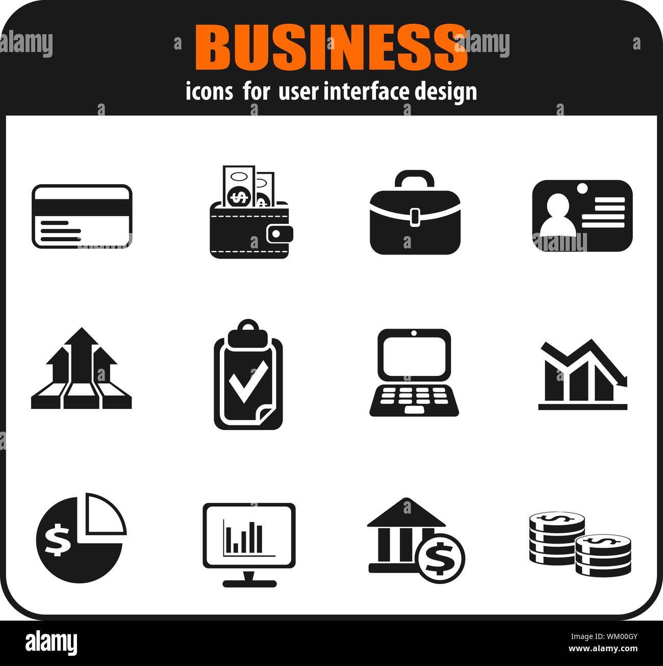 Business icon set Stock Vector Image & Art - Alamy