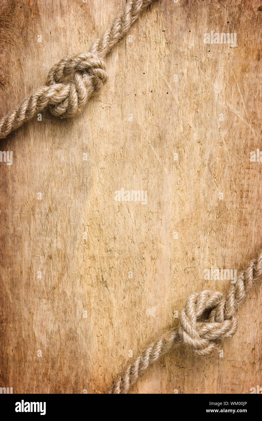 frame made of rope on the old board Stock Photo - Alamy