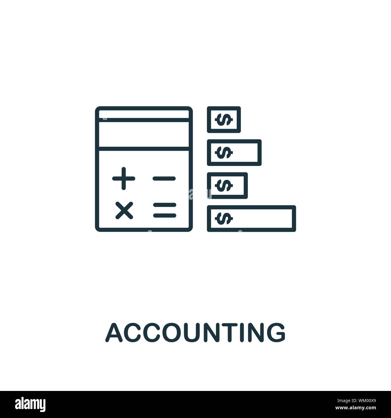 Accounting outline icon. Thin line concept element from fintech ...