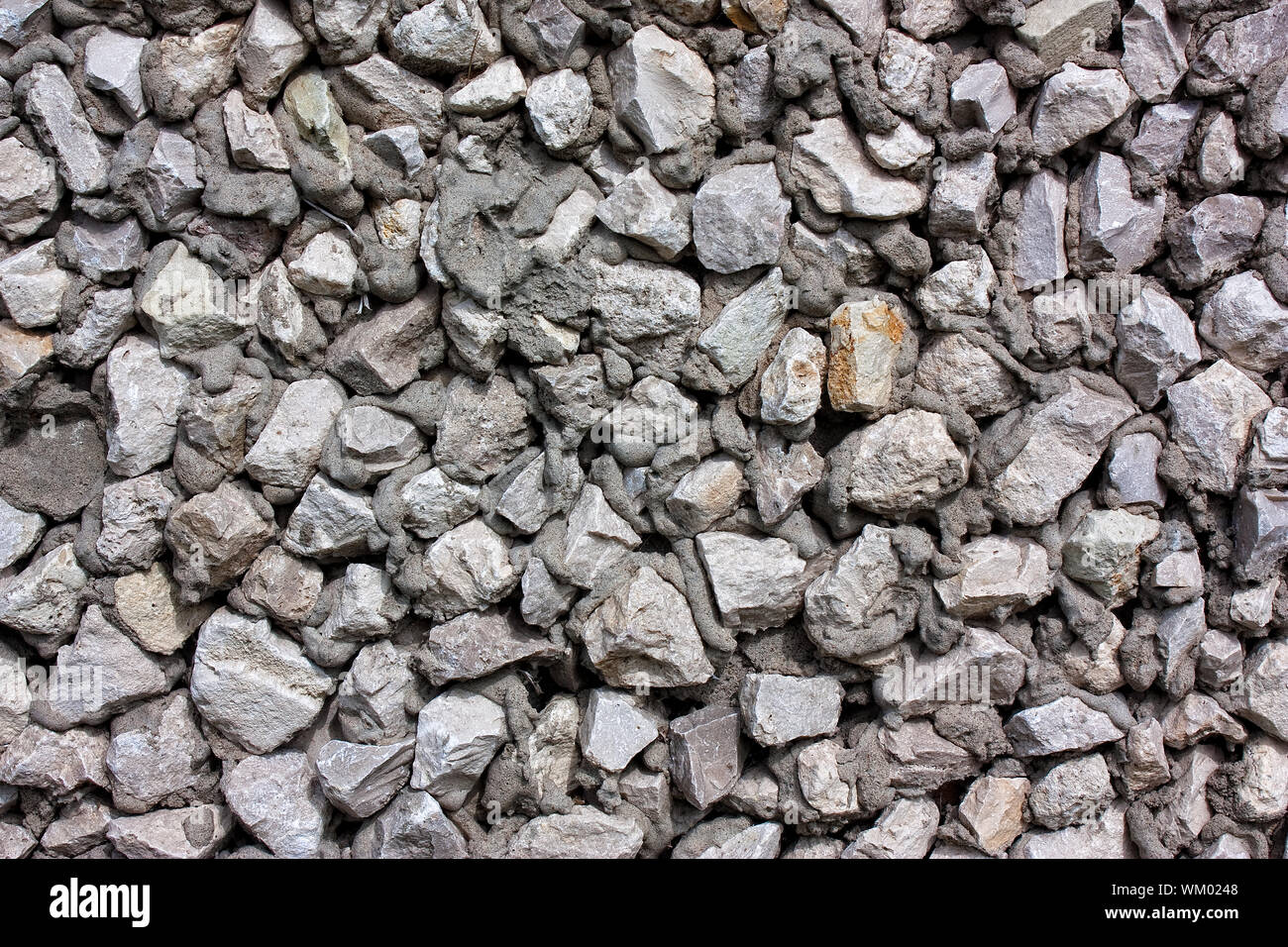 wall of stone and concrete Stock Photo - Alamy