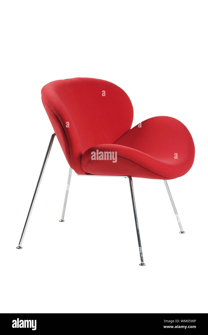 red office chair isolated on white background Stock Photo - Alamy