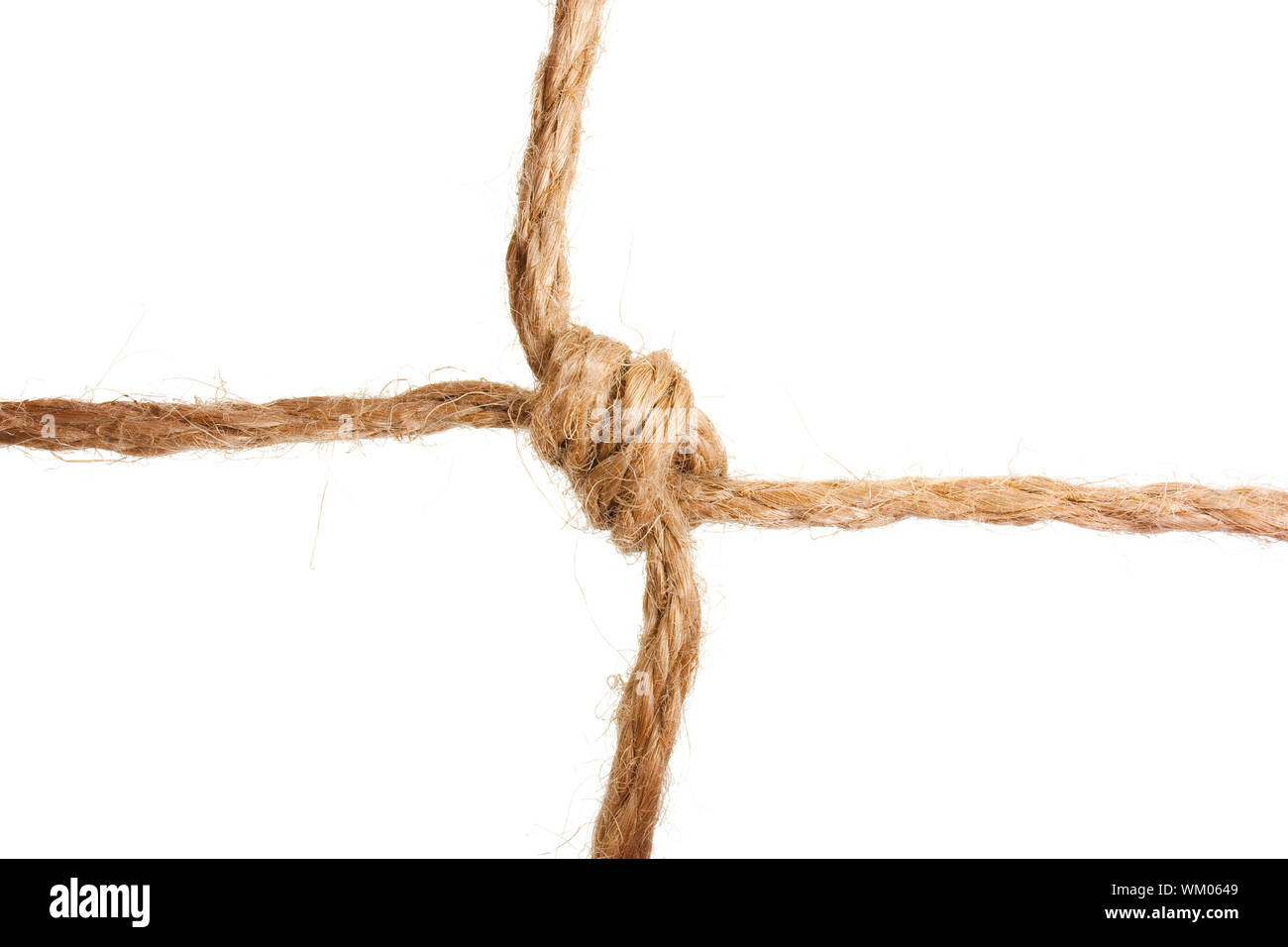 strong knot tied by a rope isolated on a white background Stock Photo ...