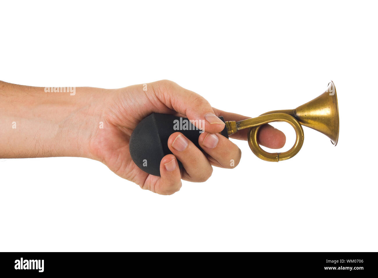 horn is isolated on a white background Stock Photo - Alamy