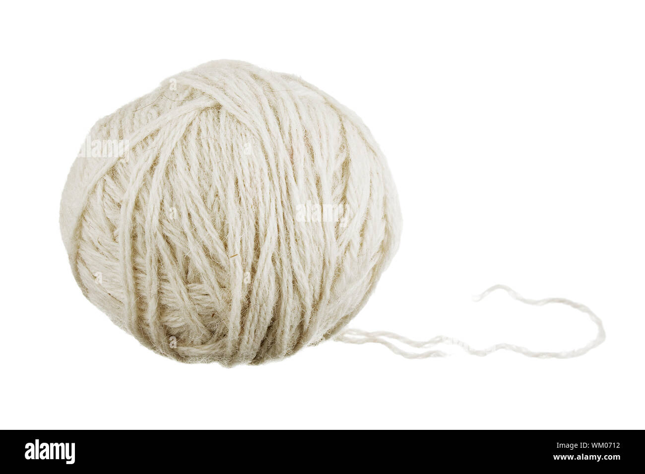 Ball of wool is isolated on a white background Stock Photo - Alamy