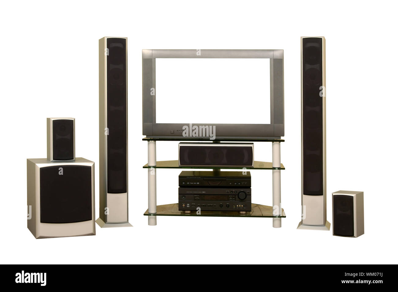 TV isolated on a white background Stock Photo - Alamy