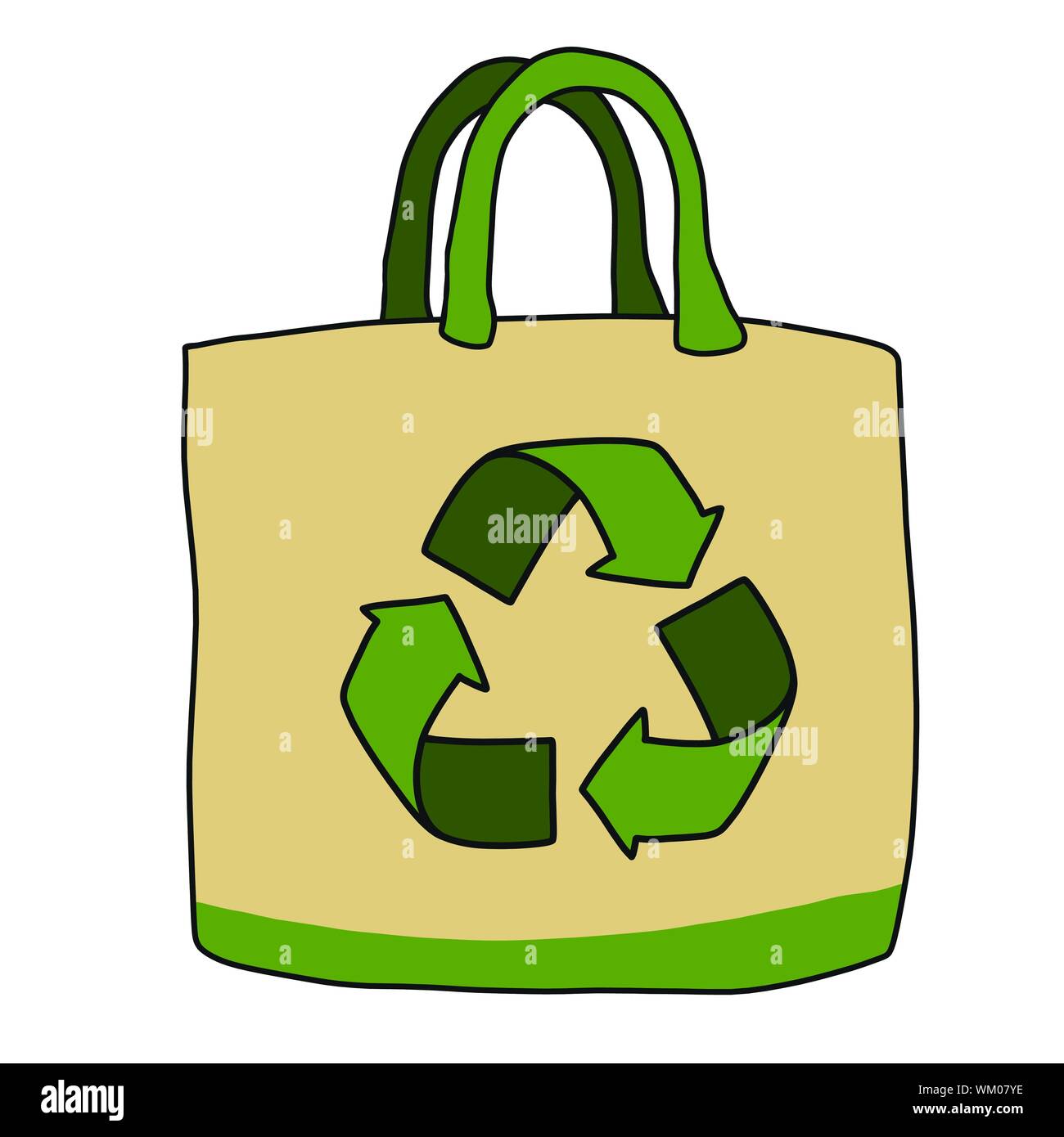 Reuse bag cartoon vector illustration Stock Vector Image & Art - Alamy