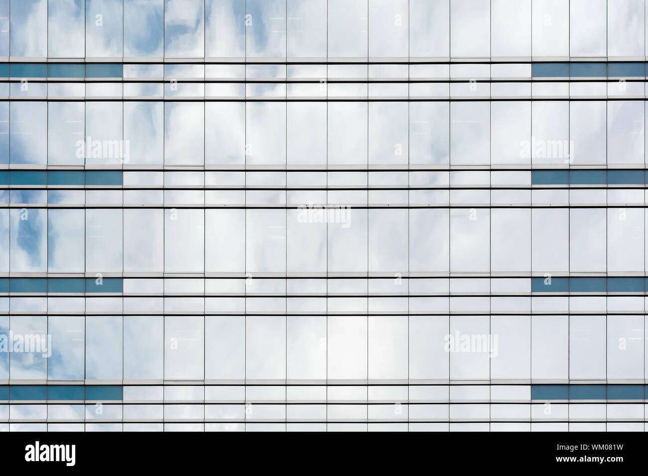 Office glass windows with beautiful reflection in Hong Kong, Asia Stock ...