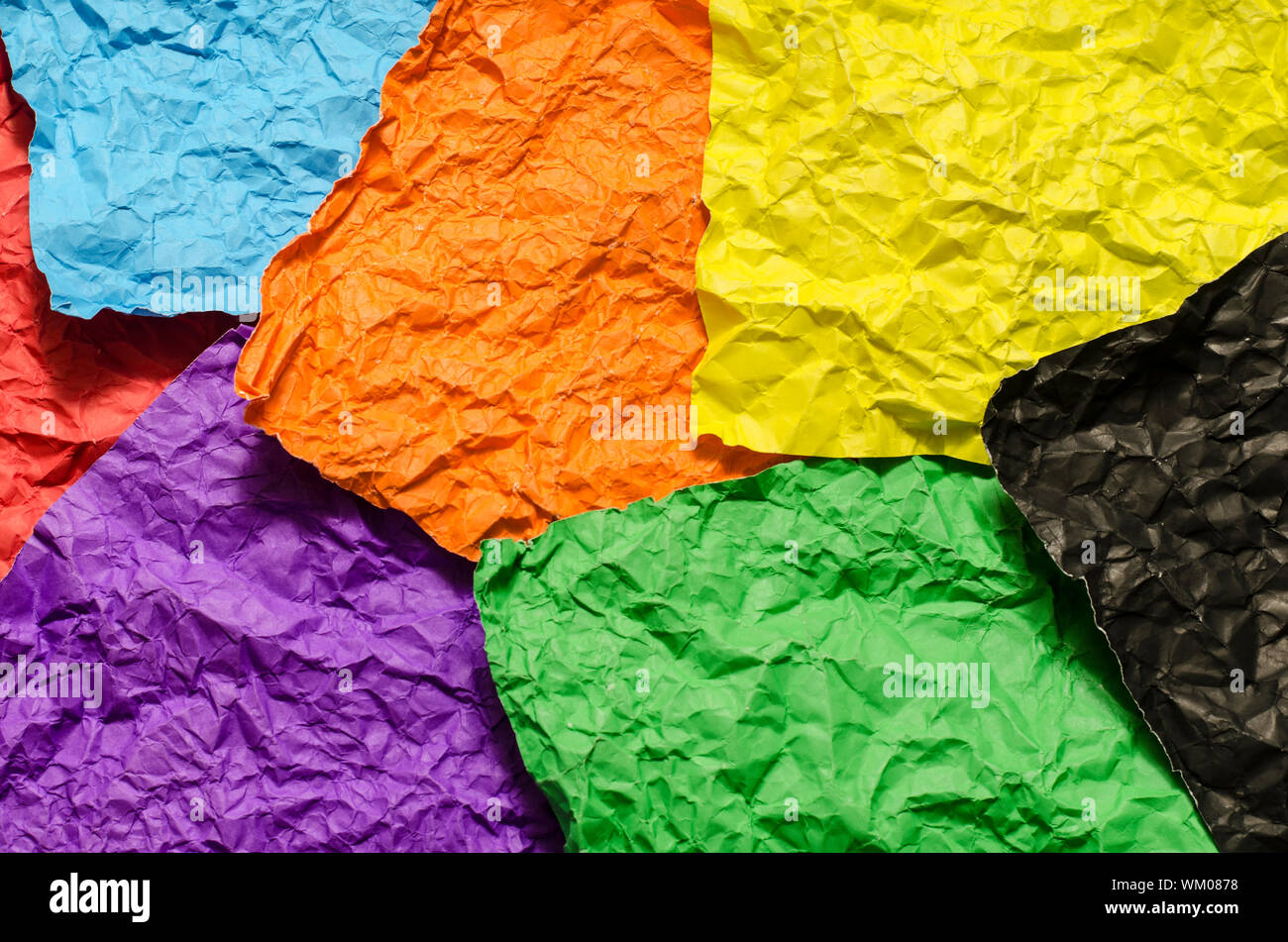 colour crumpled paper texture Stock Photo - Alamy