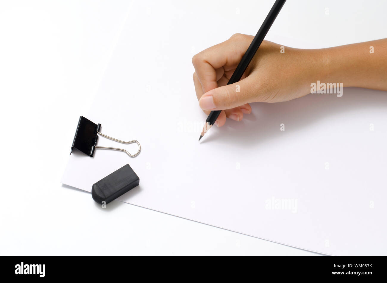 right hand writing on paper Stock Photo - Alamy