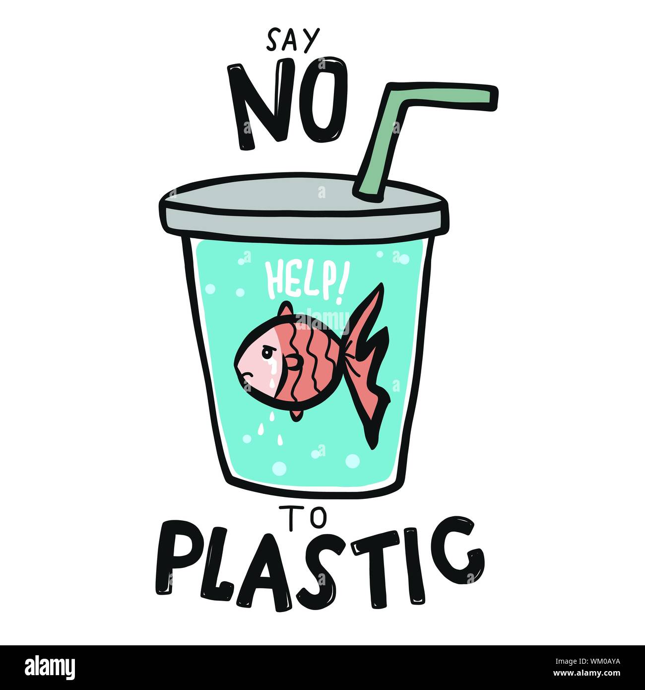No plastics Stock Vector Images - Alamy
