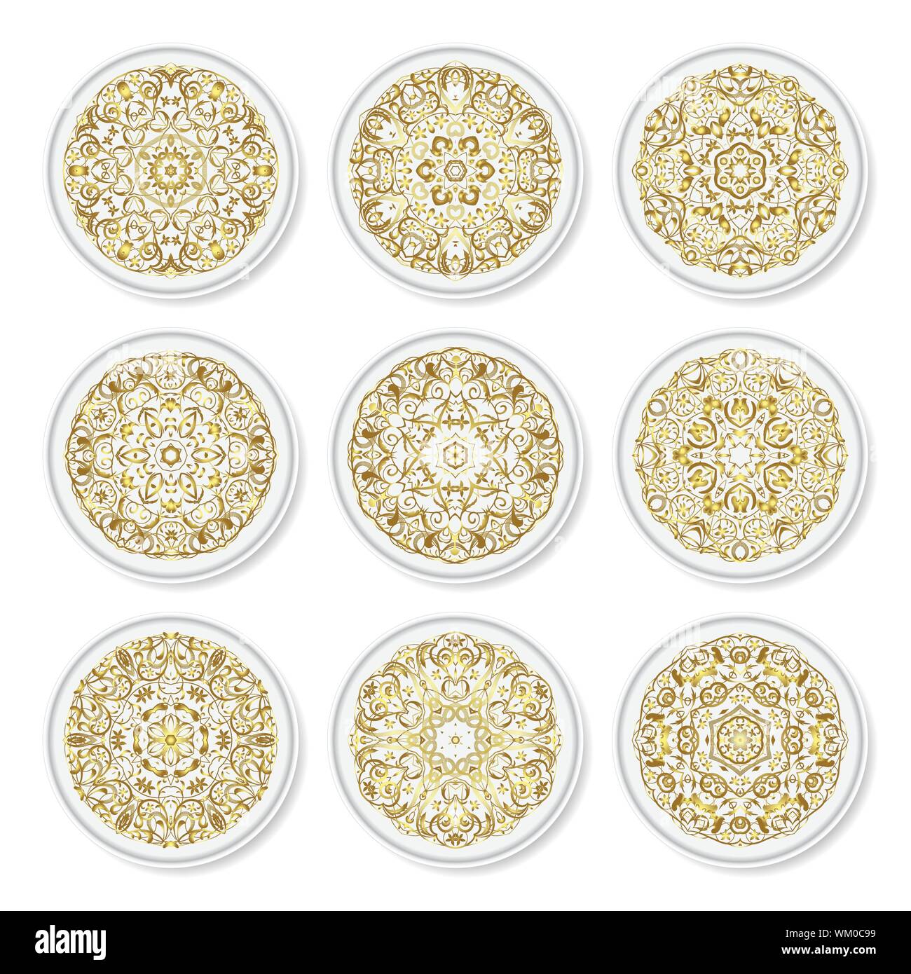 Arabic ceramic plates Stock Vector Images - Alamy
