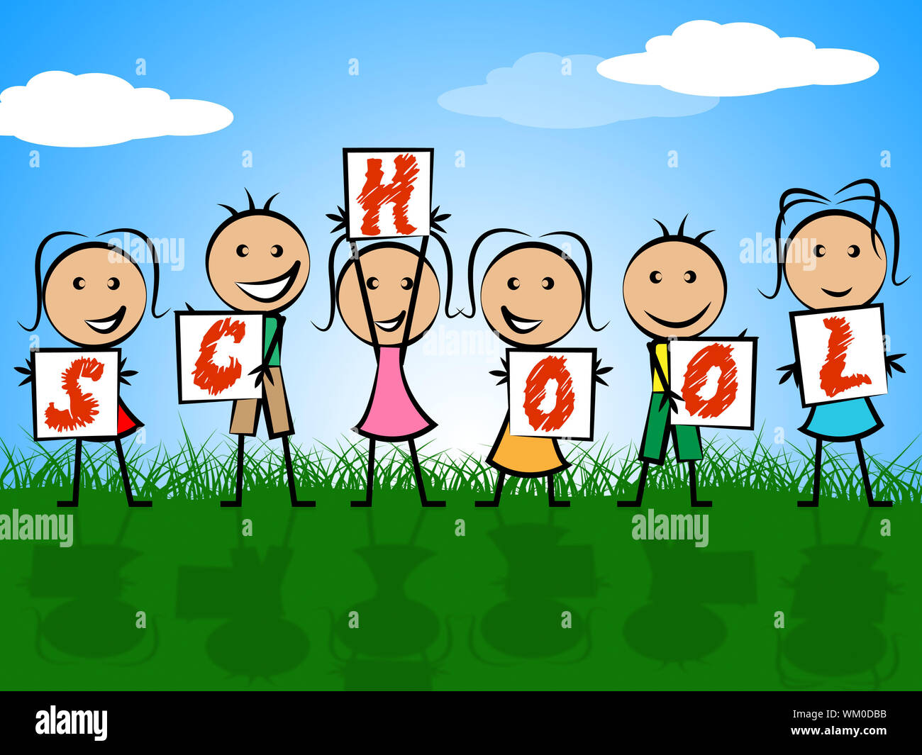 School Kids Representing Educated Schooling And College Stock Photo - Alamy
