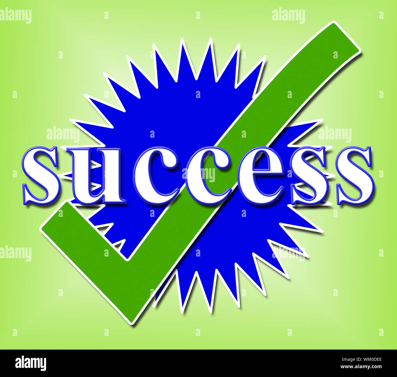 Success Tick Indicating Prevail Correct And Confirmed Stock Photo - Alamy
