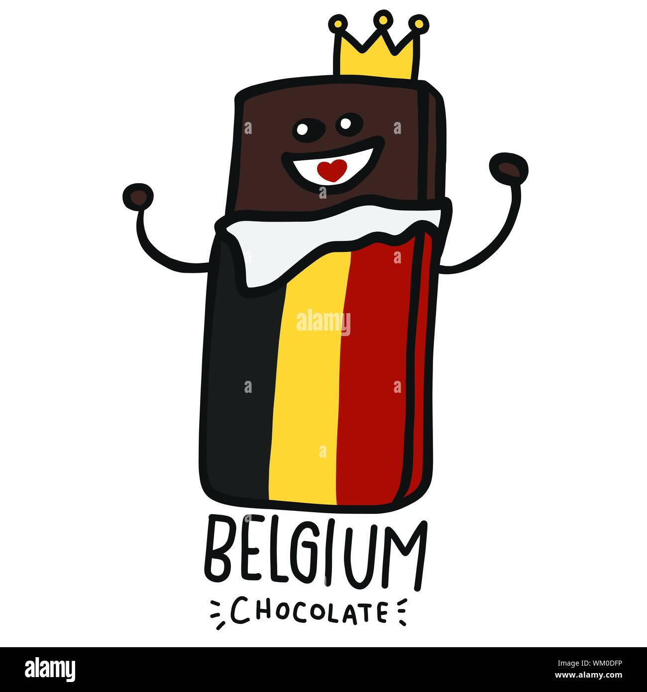 Belgium chocolate cartoon vector illustration Stock Vector Image & Art ...