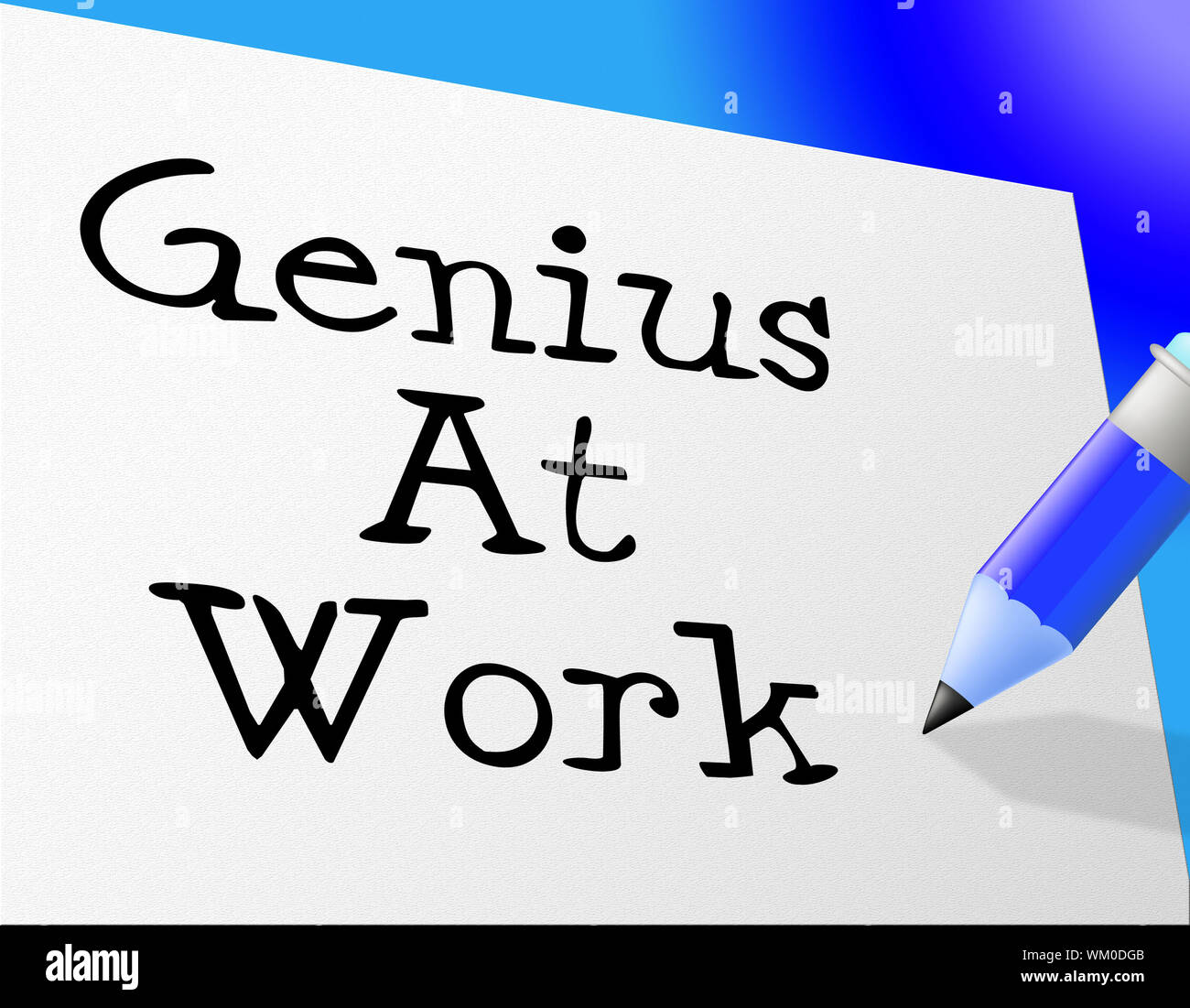 Genius At Work Representing Bona Fide And Education Stock Photo - Alamy
