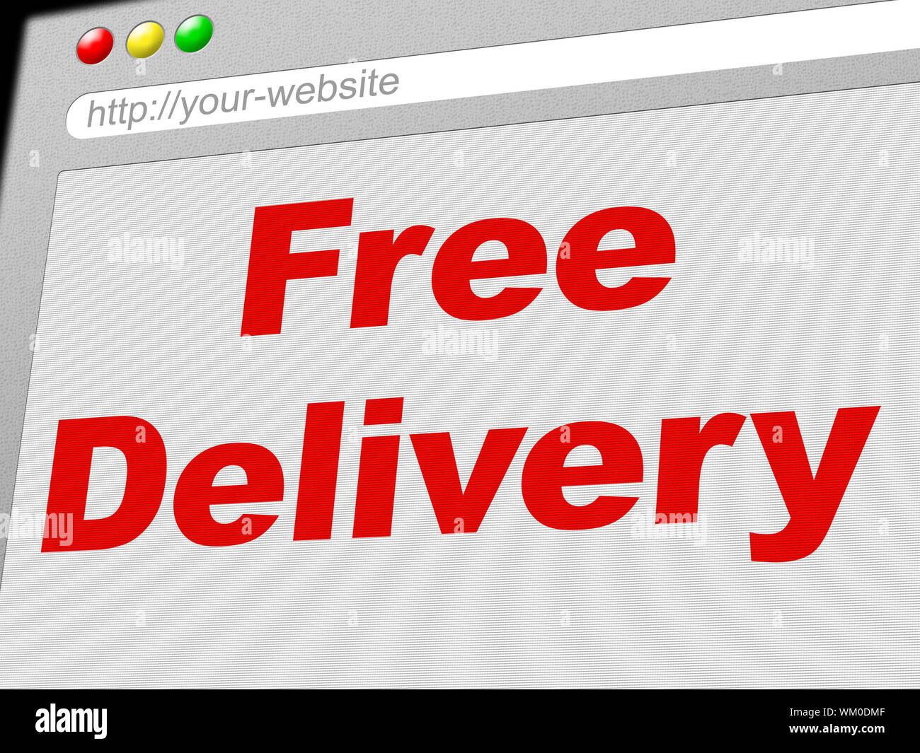 Free Delivery Showing With Our Compliments And Gratis Stock Photo - Alamy
