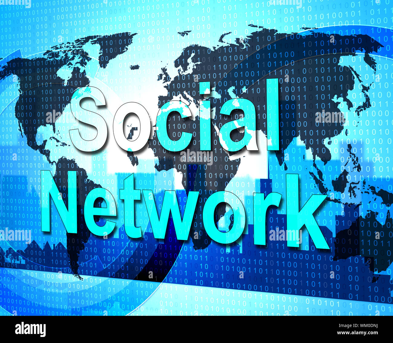 Social Media Showing Connecting People And Persons Stock Photo - Alamy