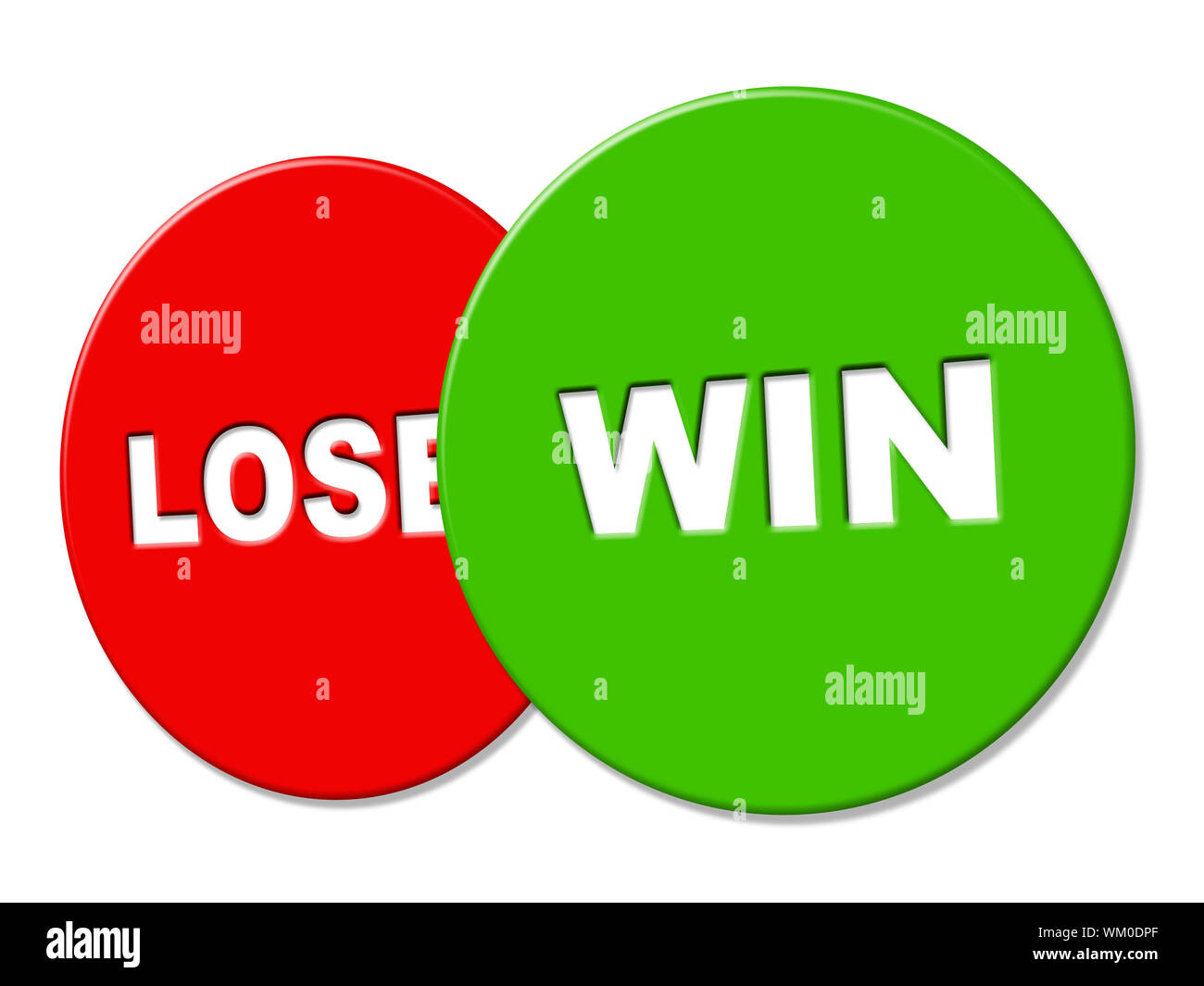 Win Sign Meaning Success Champion And Succeed Stock Photo - Alamy