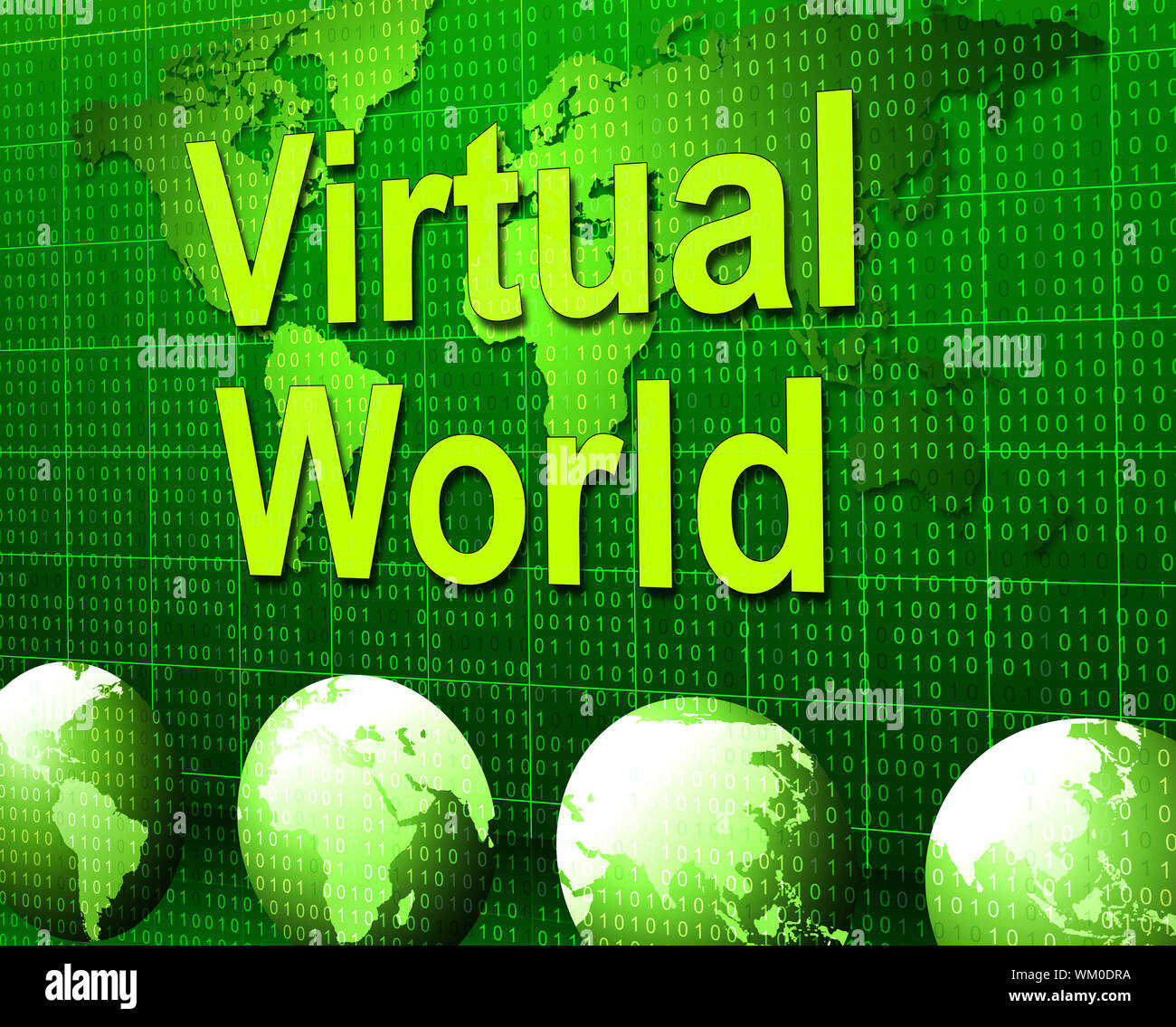 Virtual World Representing Web Site And Worldwide Stock Photo - Alamy