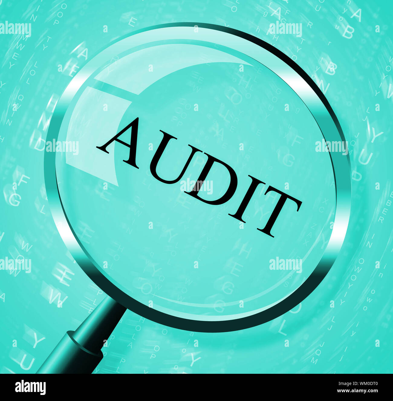 Audit Magnifier Indicating Inspection Magnification And Analysis Stock ...