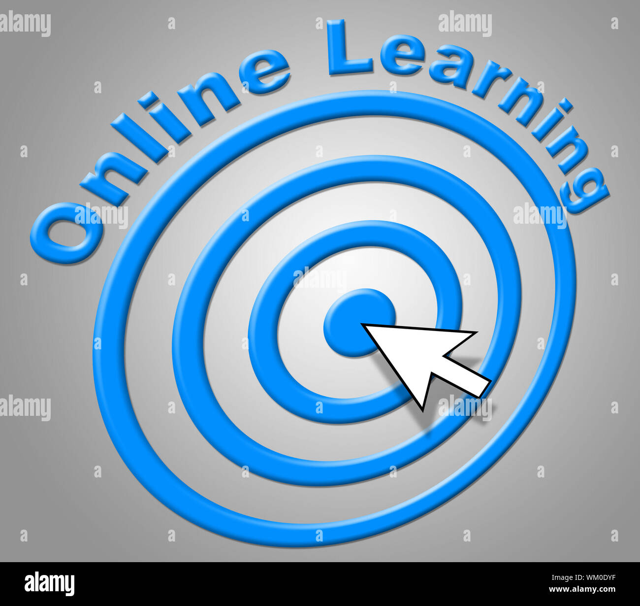 Online Learning Showing World Wide Web And Website Stock Photo - Alamy