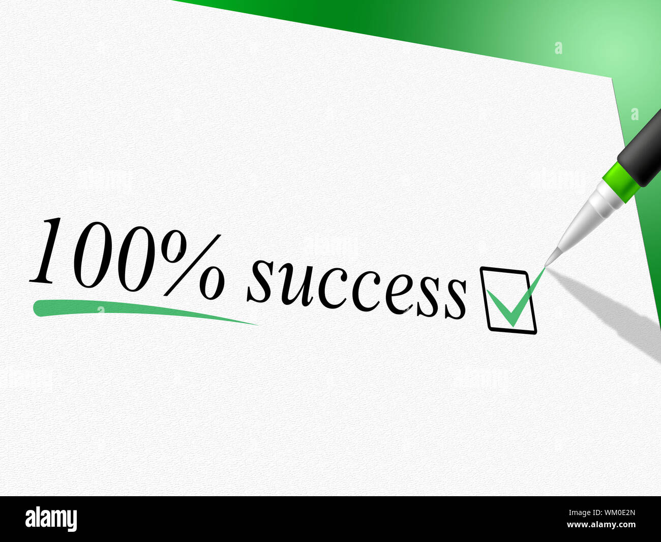 Hundred Percent Success Showing Triumphant Victory And Prevail Stock ...