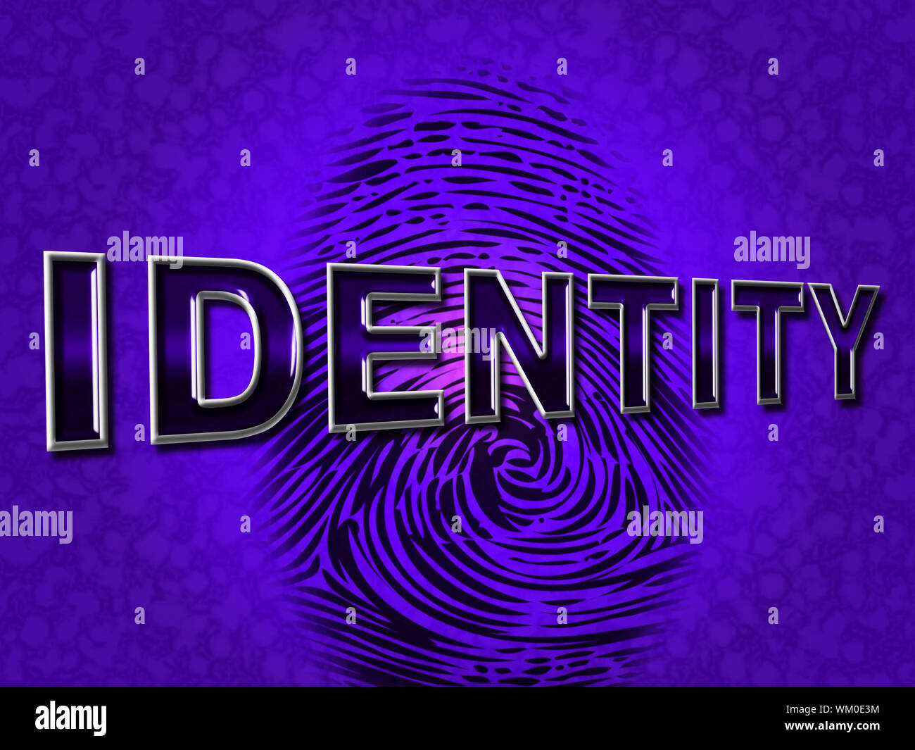 Identity Fingerprint Showing Log Ins And Personality Stock Photo - Alamy