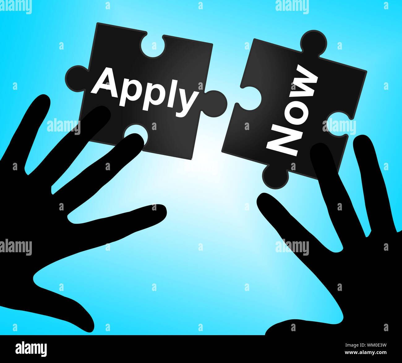 Apply Now Meaning At The Moment And Now Stock Photo - Alamy