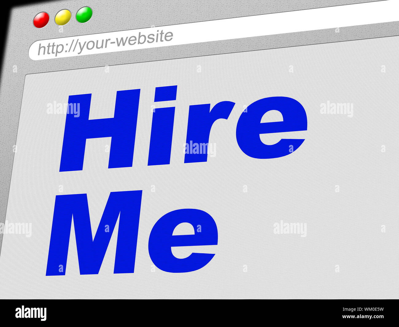 Hire Me Indicating Job Applicant And Work Stock Photo - Alamy