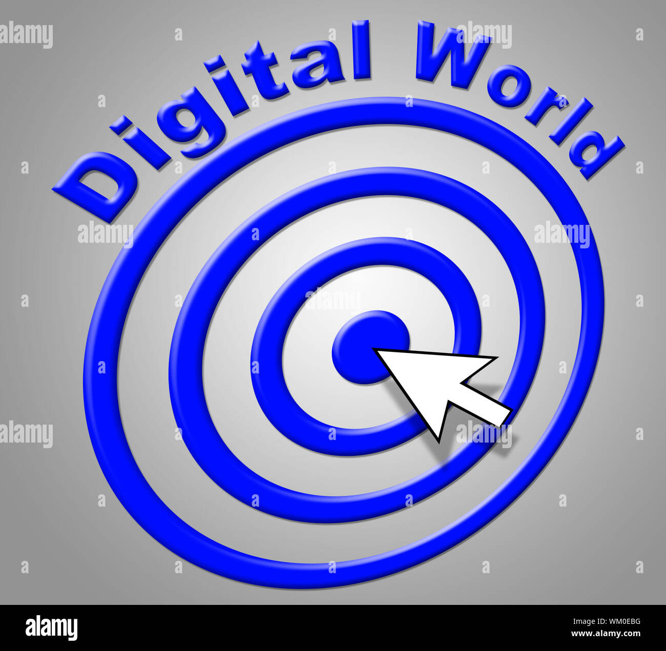 Digital World Representing Globe Worldly And Globalisation Stock Photo ...