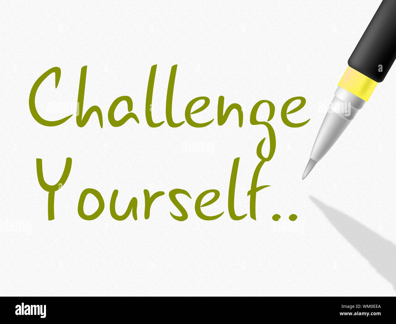 Challenge Yourself Meaning Improvement Determination And Goal Stock ...