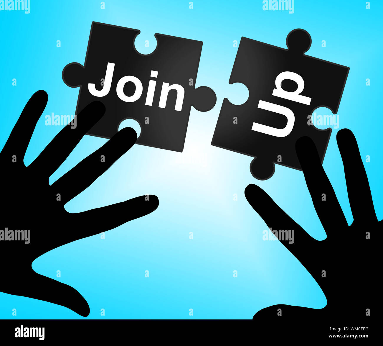 Join Up Meaning Subscribing Membership And Member Stock Photo - Alamy