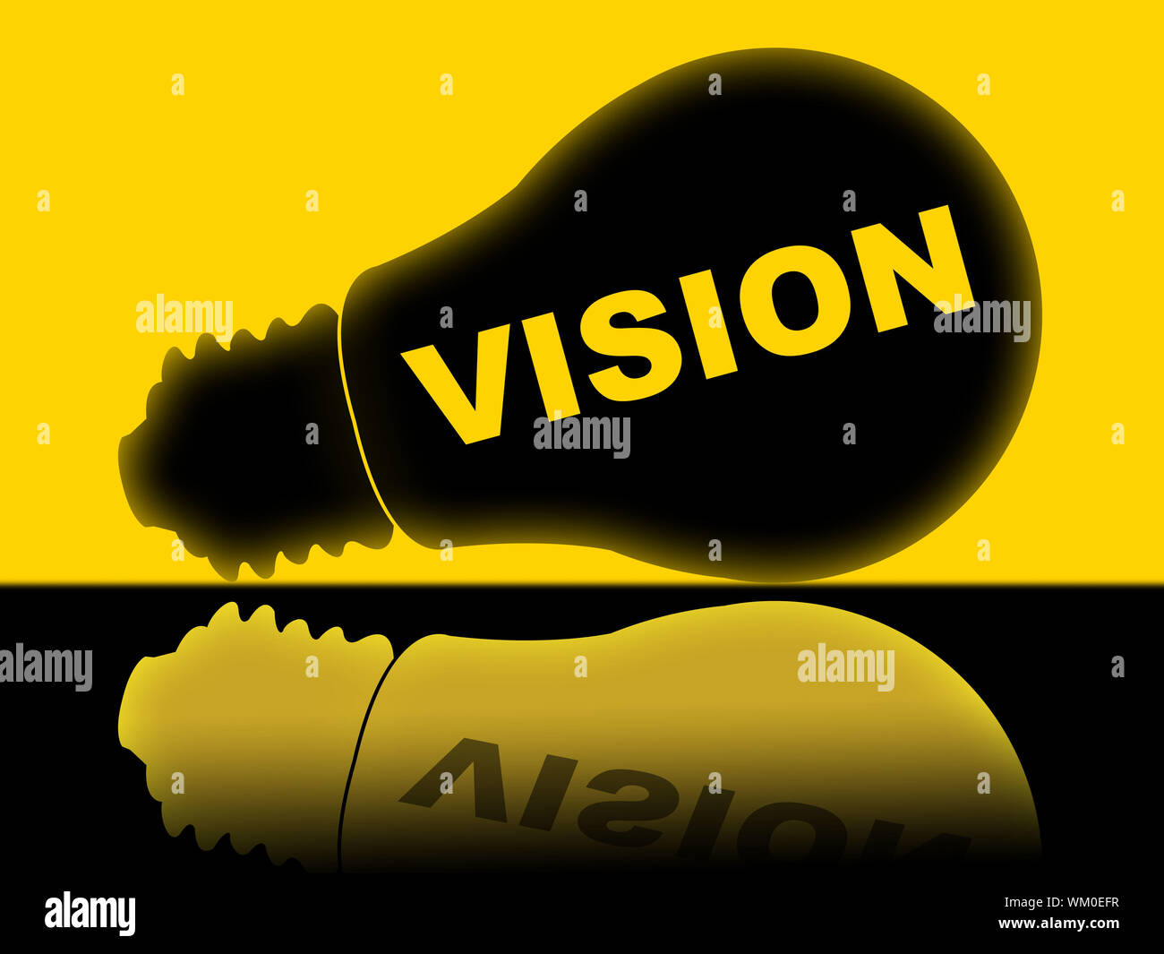 Vision Lightbulb Representing Aspire Forecasting And Plans Stock Photo ...