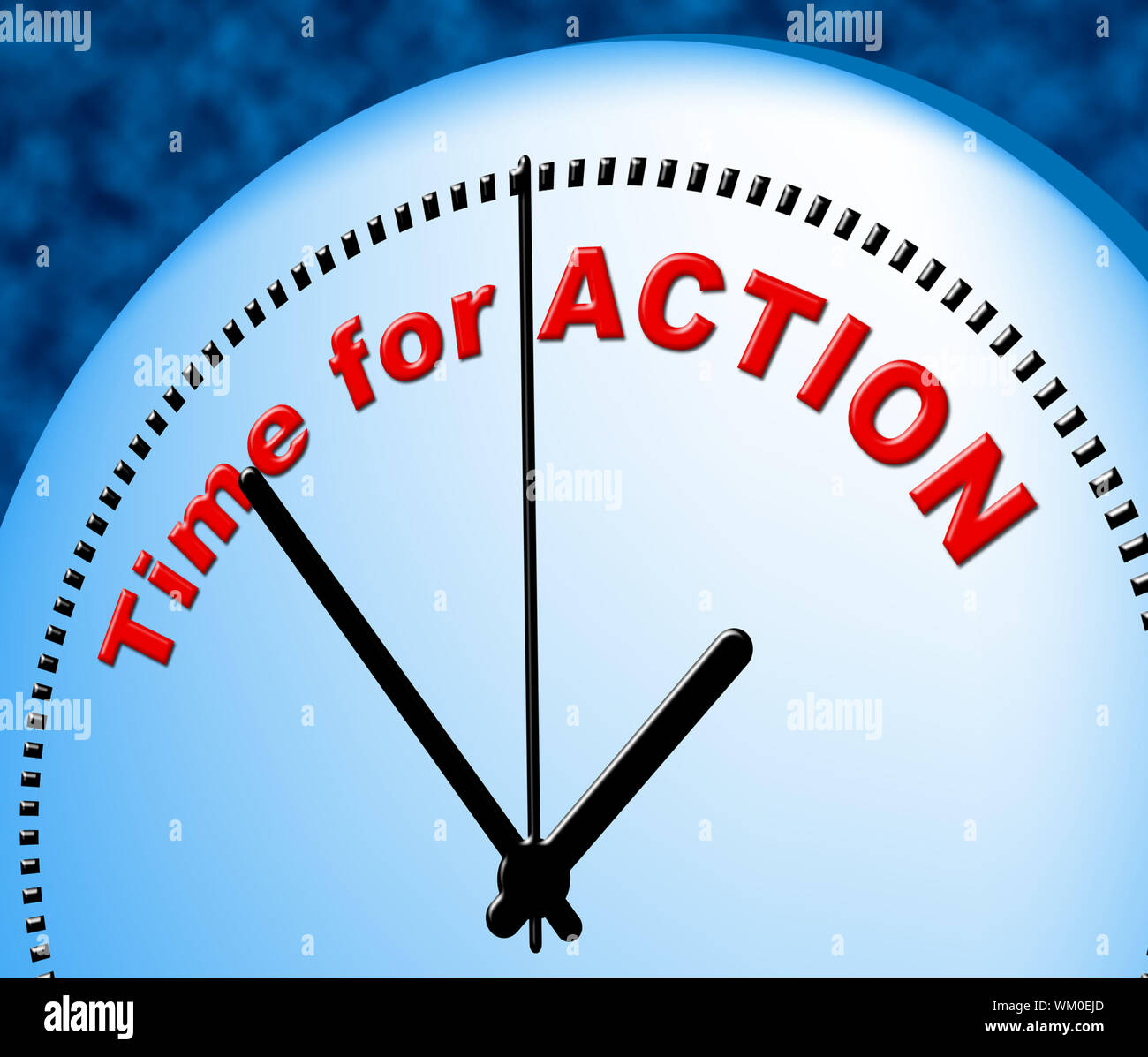 Time For Action Indicating At The Moment And Now Stock Photo - Alamy