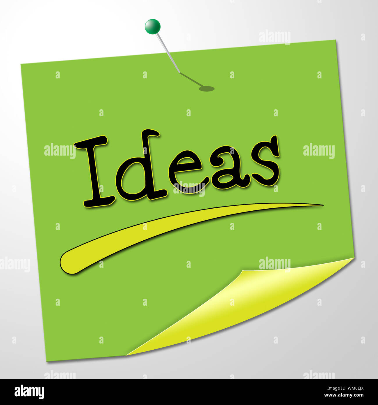 Ideas Note Representing Creativity Contact And Messages Stock Photo - Alamy