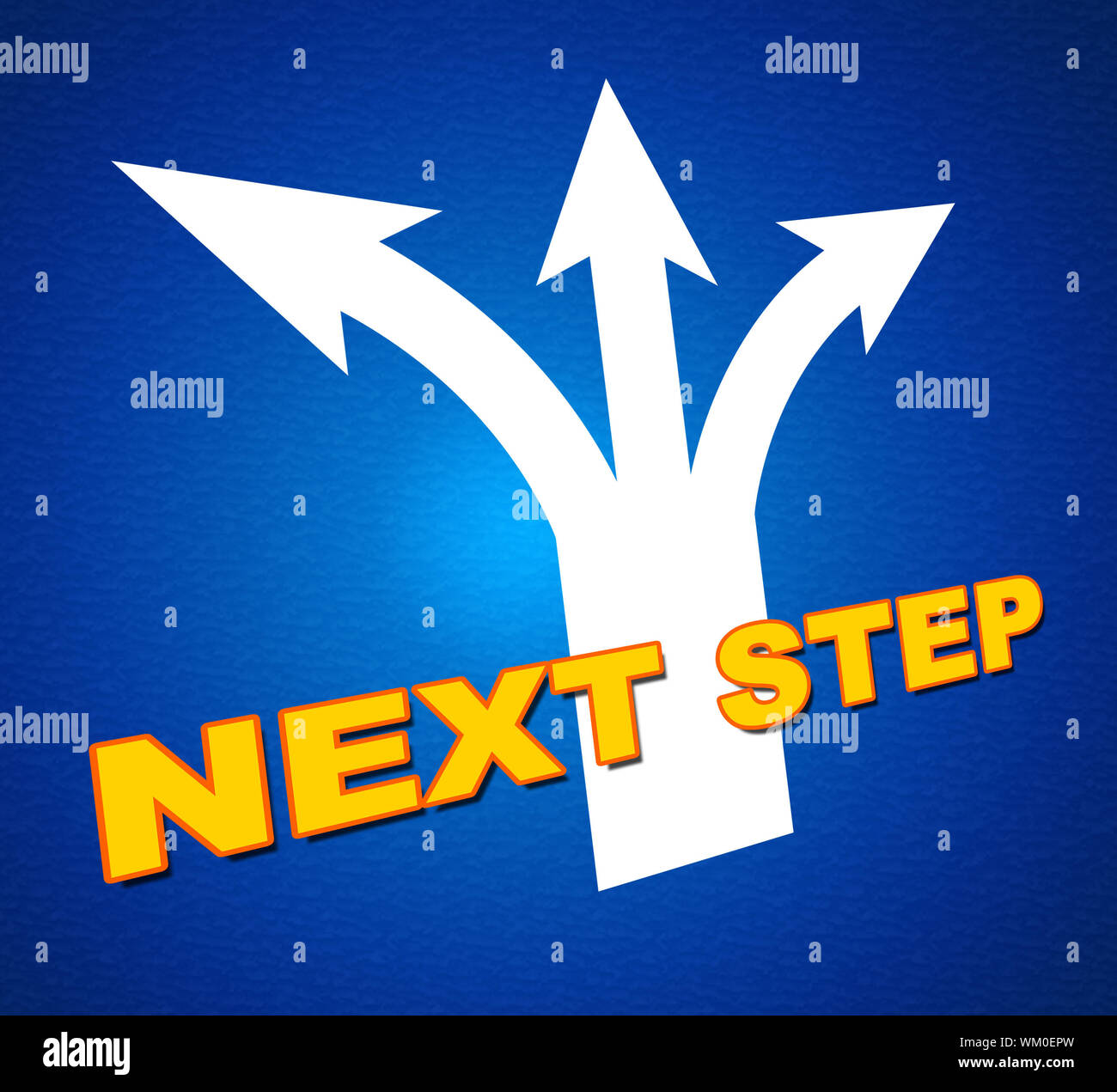 Next Step Representing Ahead Progression And Progress Stock Photo - Alamy