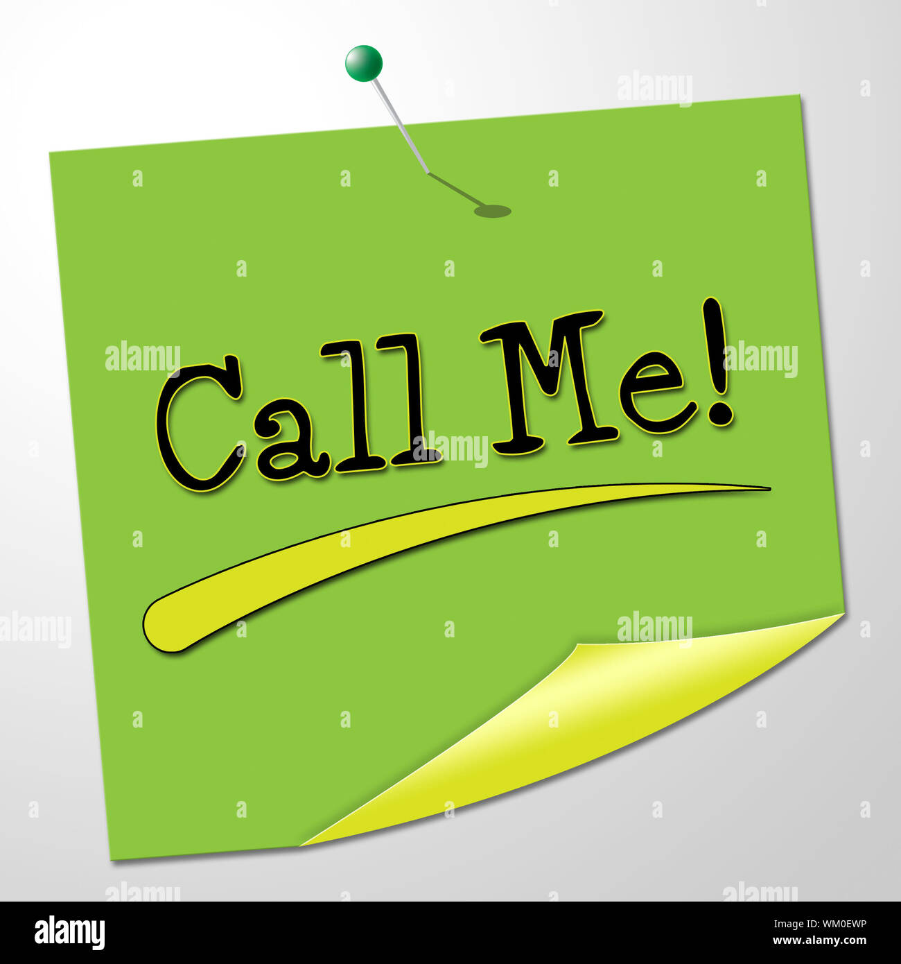 Call Me Representing Messages Communication And Note Stock Photo - Alamy