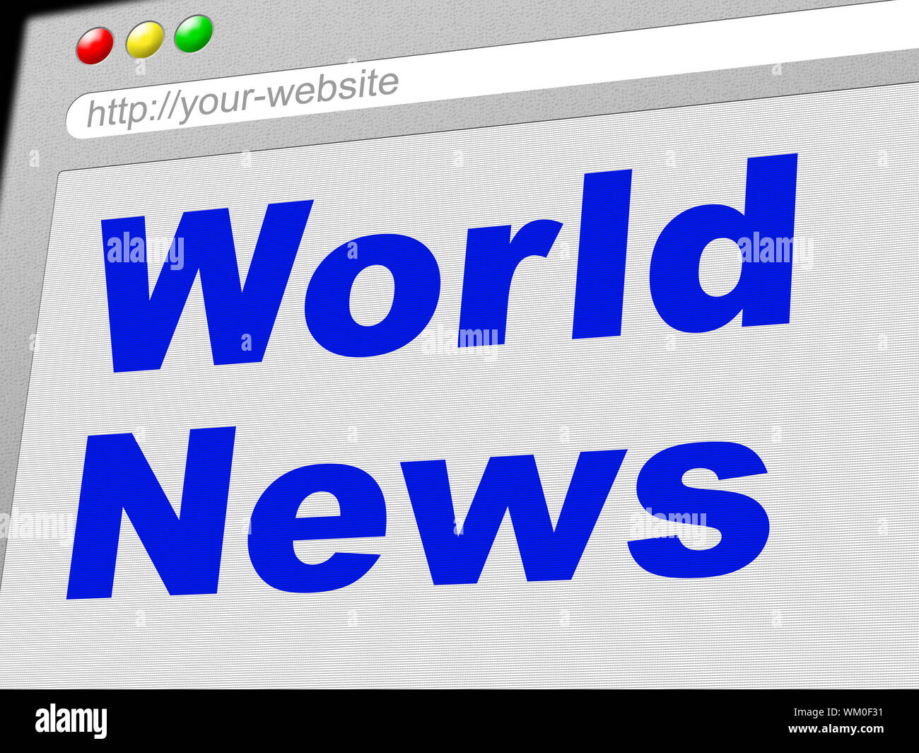World News Representing Globally Info And Media Stock Photo - Alamy
